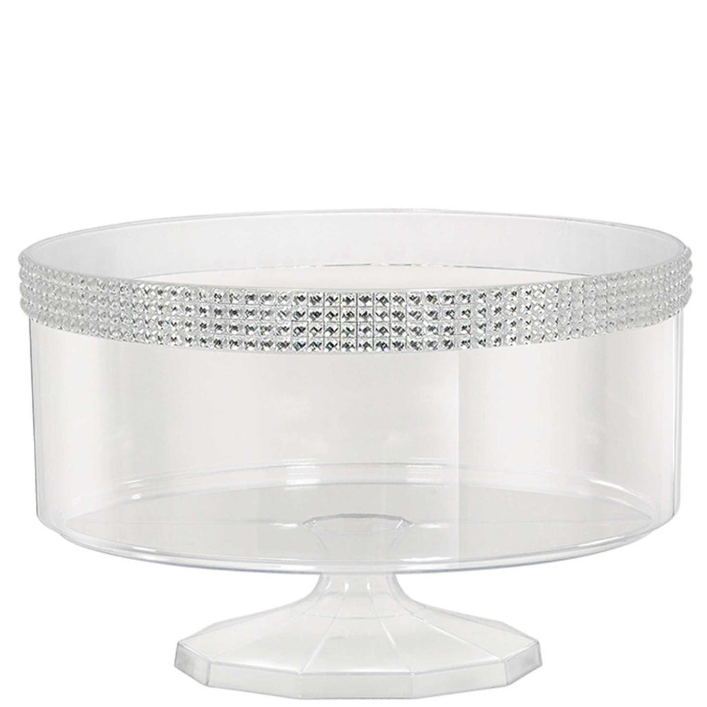 Clear Plastic Small Trifle Container With Silver Gems | Sweet Wedding ...